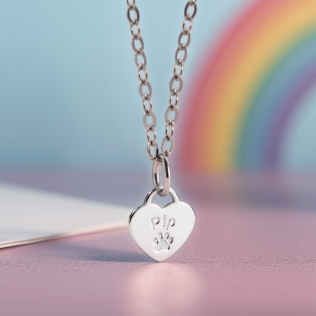 Custom Paw Print Necklace with Your Pet's Name | United Bracelets