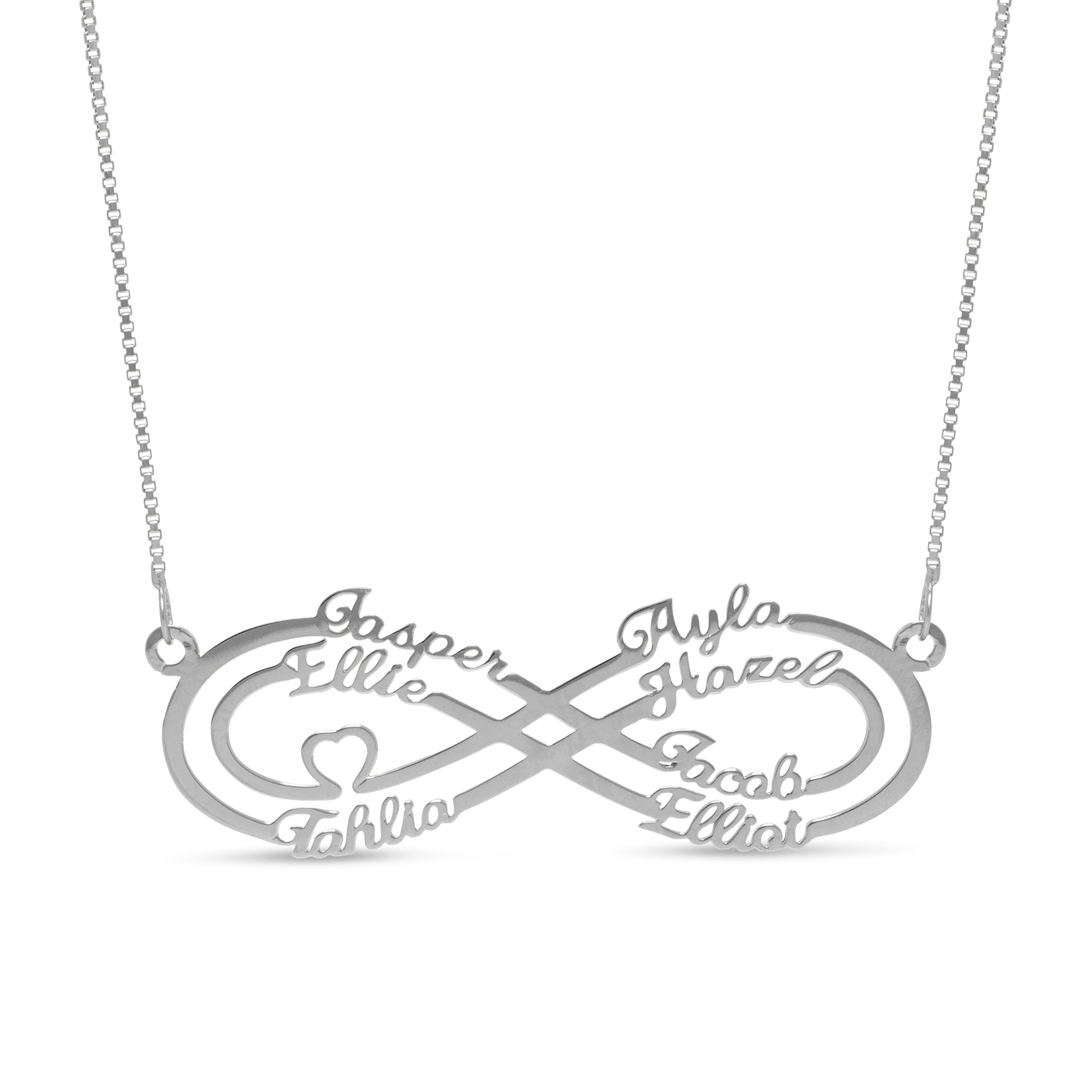 Infinity Name Necklace - 7 Names – United Bracelets